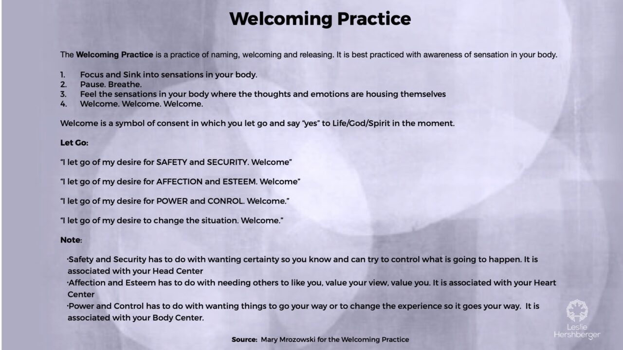 Contemplative Pause Practices - Leslie Hershberger Contemplative Pause Practices - Leslie Hershberger
